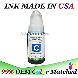 Vivid Colors Refill ink use with Mega tank GI 190 290 GI890 GI990 GI590 GI-290 4 pack