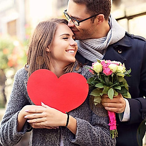 liforlove Heart Bracelet for Women Mutual Attraction Couple Bracelets Distance Relationship Her Rubber Rope Bracelet (black & pink, key lock pendant)