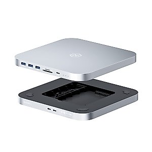 Hagibis USB-C Hub with Dual Hard Drive Enclosure, Type-C Docking Station for Mac Mini M2, Mac Studio M1 Max Ultra with 2.5inch SATA, M.2 NVMe NGFF, USB 3.1 Gen2, USB-C, SD/TF, 2 USB 3.0 (MC25 Pro)
