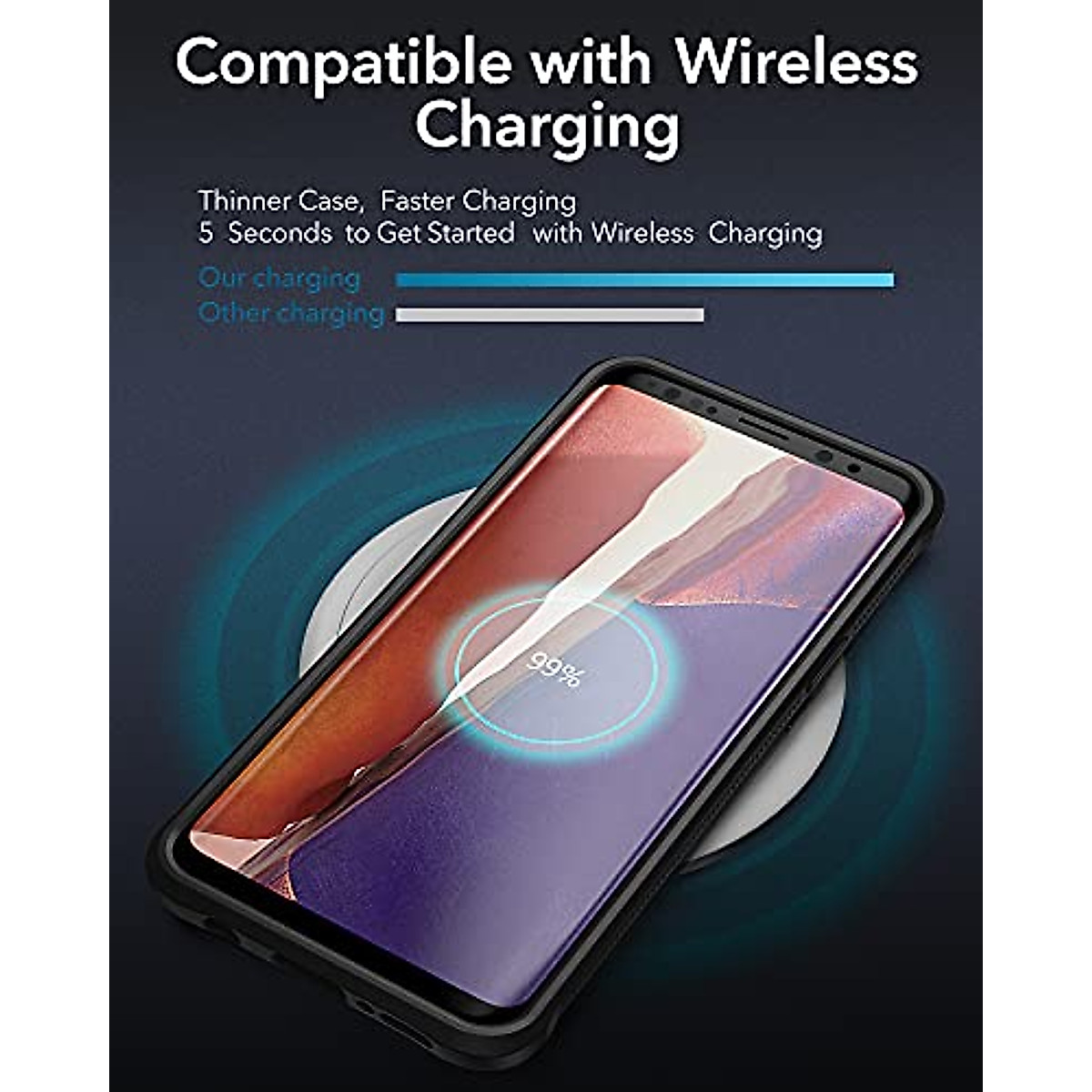 YOUMAKER Designed for Galaxy S9 Case (NOT Plus), Slim Fit Heavy Duty Rugged Protective Case with Kickstand for Samsung Galaxy S9 5.8 inch - Purple