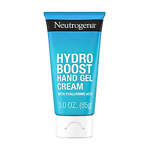 Neutrogena Hydro Boost Hydrating Hand Gel Cream with Hyaluronic Acid for Instantly Quenched, Soft & Supple Hands, Lightweight, Non-Greasy & Quick Absorbing Hand Lotion, Travel Size, 3 Oz