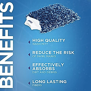 GYEON Quartz Q²M Smoothie Microfiber Car Wash Mitt - Ultra Soft Glide - Korean Microfiber Blend - Lint Free - Extended Durability - Scratch Free - Car Detailing - Car Bucket Wash