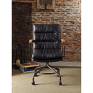 ACME Harith Executive Office Chair - 92417 - Vintage Blue Top Grain Leather