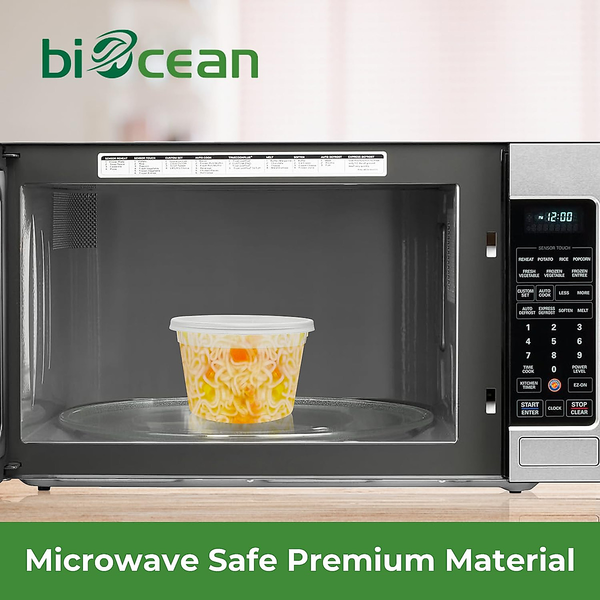 biocean 16 Oz Resuable Deli Containers With Lids Freezer Food Storage Containers Airtight Bulk 50 Set BPA-Free Plastic Soup Container Microwave Leakproof Deli Cups For Meal Prep,Leftover-Home/Takeout