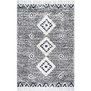 nuLOOM Transitional Regina Shag Area Rug, 8x11, Grey