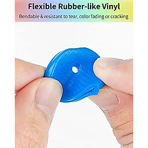Uniclife 32 Pcs Key Cap Covers 1 Inch Key Head Protectors Soft Flexible Key Identifiers for Standard Regular Thin Flat House Keys (Not Suitable for Odd-Shaped Keys), 8 Colors