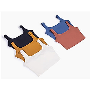 Chilylori Women's Seamless Sports Bra Workout Crop Top Tank Tops for Women Long Lined Sports Bra Ribbed Crop Top Fitness Bra Top Workout Tops for Women Sports Bra Black XXL