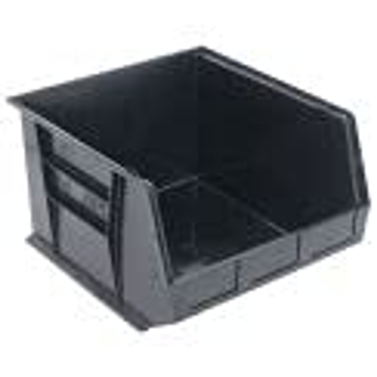 Quantum QUS270 Plastic Stacking Bin, 16-1/2 x 18 x 11 Black - Lot of 3