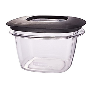 Rubbermaid (2 Pack) Premier Food Storage Containers 2 Cup Capacity Clear Plastic Stain Resistant Freezer Safe Microwave Safe