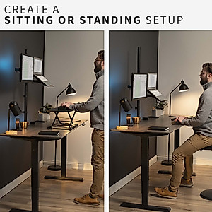 VIVO Laptop and 13 to 32 inch LCD Monitor Stand up Desk Mount, Extra Tall Adjustable Stand, Fits Laptops up to 17 inches (STAND-V012C)