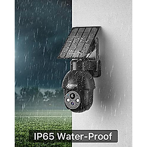 ANRAN 2K Security Camera Outdoor - Solar Camera Wireless with 360° View, Smart Siren, Spotlights, 3MP Color Night Vision, AI Human Detection, 2-Way Talk, Compatible with Alexa, Q3 Black