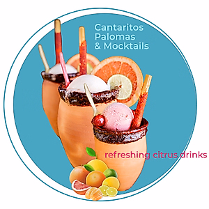 LAVO HOME Red Clay Terra Cotta Mexican Pottery Cantaritos Cocktail Drink Cups, Traditional Authentic Cantarito De Barro Jarritos - 12 oz - Made in Mexico - Micheladas & Palomas (Set of 2)