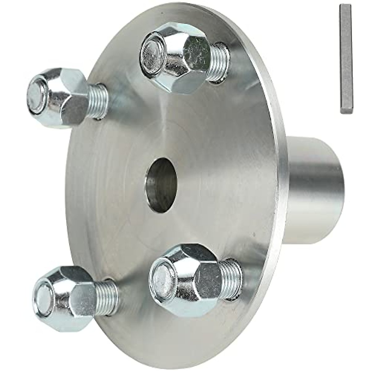 GREHUA Sprocket Axle Brake Hub Adapter 4" x 4" with 2-3/4" Hub 1/4" Keyway and 1" Bore to 3/4" Step Down for Predator 212cc 196cc 6.5Hp Dune Buggies Drift Trike Heavy Duty Go Kart Cart Parts Racing