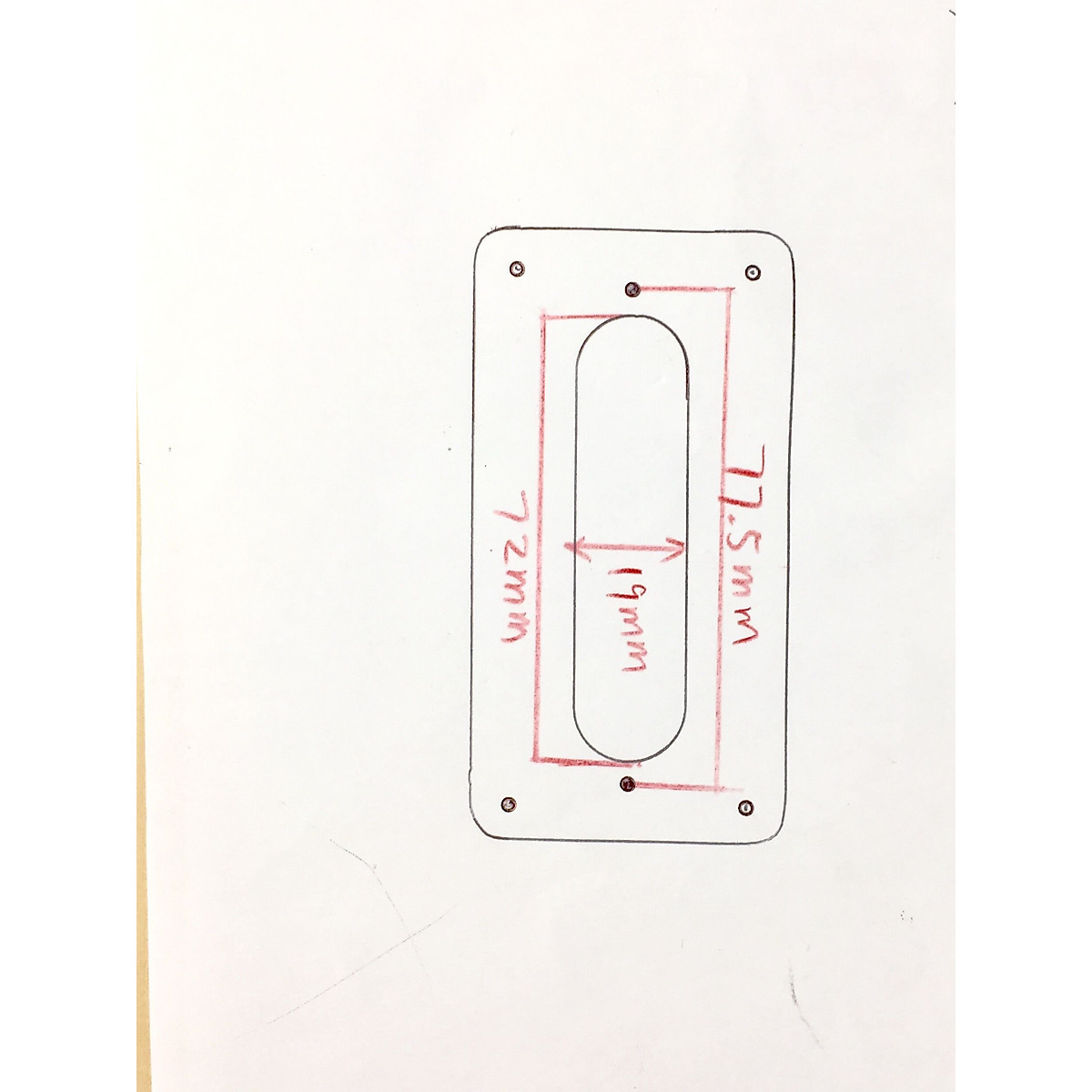 Humbucker to Strat Style Pickup Adapter Ring,H-S-2 1-Ply Non-Slant Black