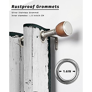 Outdoor Curtains for Patio 2 Panels Set Summer Palm Silhouette Life is Better Under the Palm Wood Grain Waterproof Privacy Outside Curtain Sun Blocking Grommet Drapes for Porch Gazebo Pergolas 52"x95"