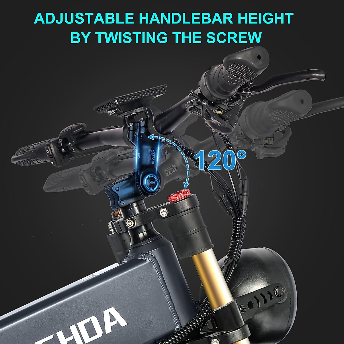 DAMSON 1000W Electric Bike Ebike for Adult 48V 20AH Removable Battery 26"X4"Fat Tire up to 30MPH &75 Miles Long Range Off Road Beach Mountain Electric Bicycle with Dual Hydraulic Disc Brakes