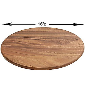 Woodard & Charles Round Lazy Susan Turntable with Stainless Steel Ball Bearing Mechanism (Brown)