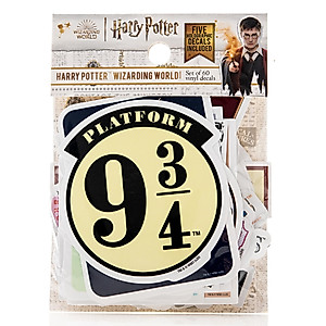 Conquest Journals Harry Potter Wizarding World Vinyl Stickers, Set of 60 Unique Stickers Including 5 Holograms, Waterproof and UV Resistant, Great for All Your Gadgets, Potterfy All The Things