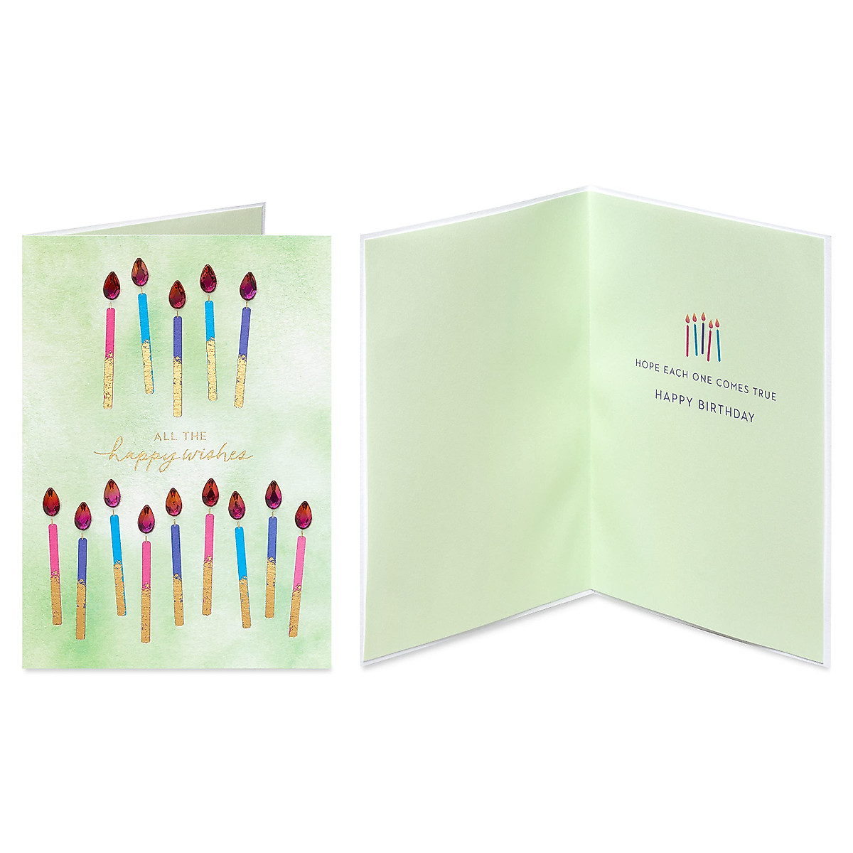 Papyrus Deluxe Boxed Birthday Card Assortment, Floral and Candles (4-Count)