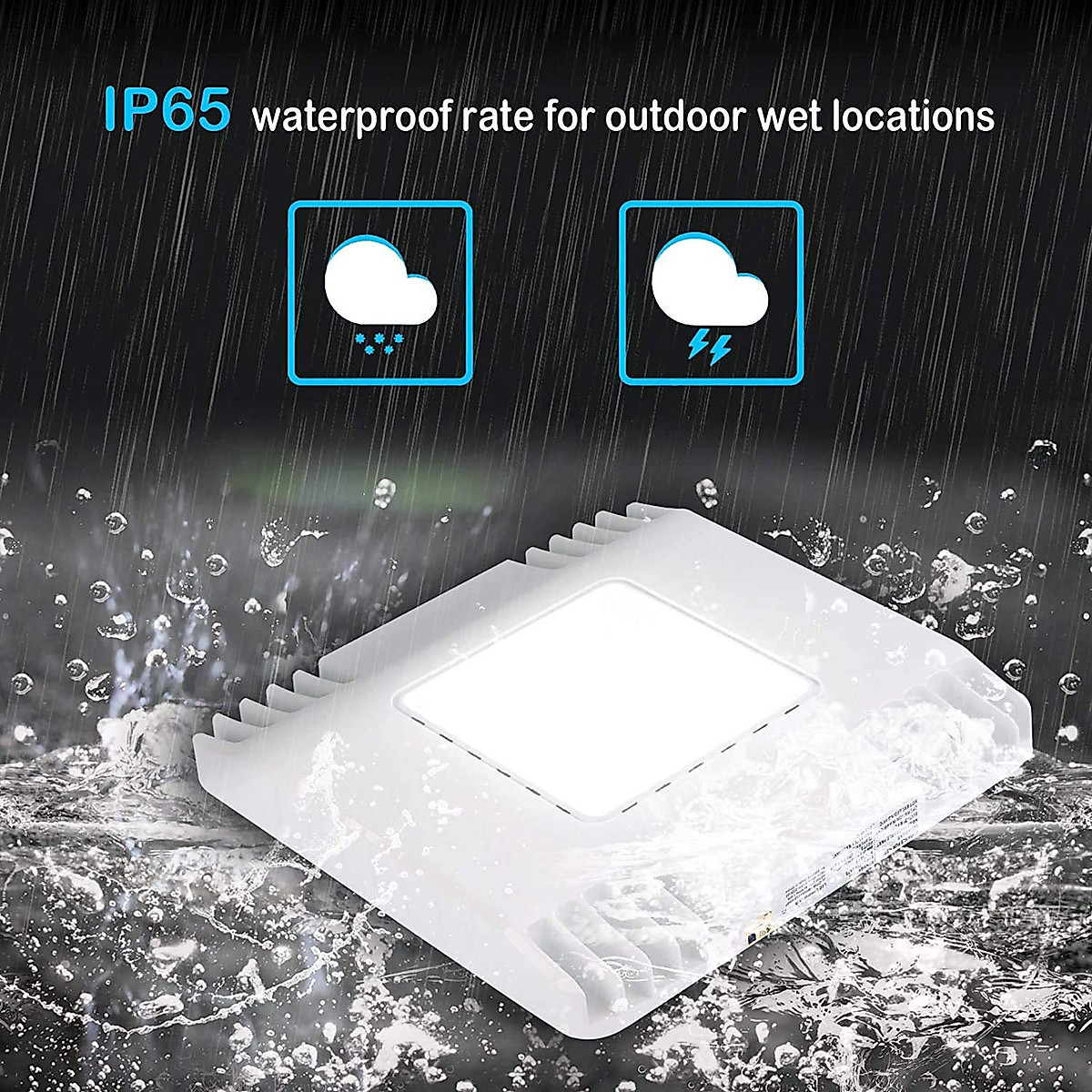1 Pack LED Canopy Lights 150w 21000 Lumens 5000K Daylight White 750W HID/MH Equivalent,UL DLC Listed Gas Station Light,Waterproof IP65 Commercial Area & Outdoor Lighting,Ceiling Lighting Fixtures