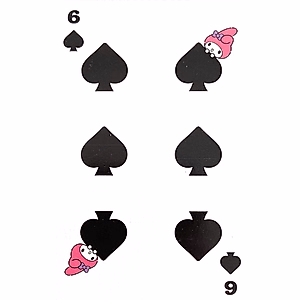 Sanrio Characters Playing Card Hello Kitty, Little Twin Stars, My Melody, Cinnamoroll, Pompompurin, Pochacco 3.5in x 2.4in x 0.7in with Paper case