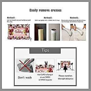 LTLYH 7x5ft Happy Birthday Party Backdrop Red Gold Birthday Decorations Background Birthday Party Banner Decorations Backdrop 178