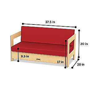 Jonti-Craft 0375JC Living Room Couch, Red