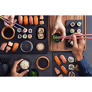 Chopsticks reusable Made in Japan ishida 10Pairs Black pasted box ((Japanese Beauty・23cm 9.0inch))