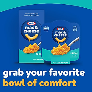 Kraft Spirals Original Macaroni and Cheese Easy Microwavable Big Bowl Dinner (3.5 oz Bowl)