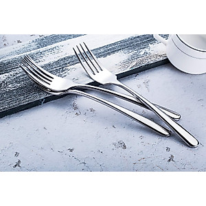 Csinos Dinner Forks Set,304 Stainless Steel Forks Table Flatware for Steak, Salad, Pasta, Set of 6