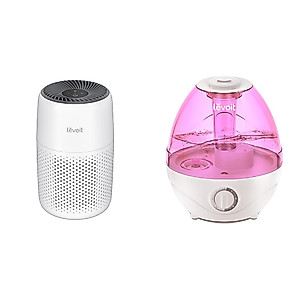 LEVOIT Air Purifiers for Bedroom Home, 3-in-1 Filter Cleaner with Fragrance Sponge & Humidifiers for Bedroom Large Room (2.4L Water Tank), Cool Mist for Home Whole House