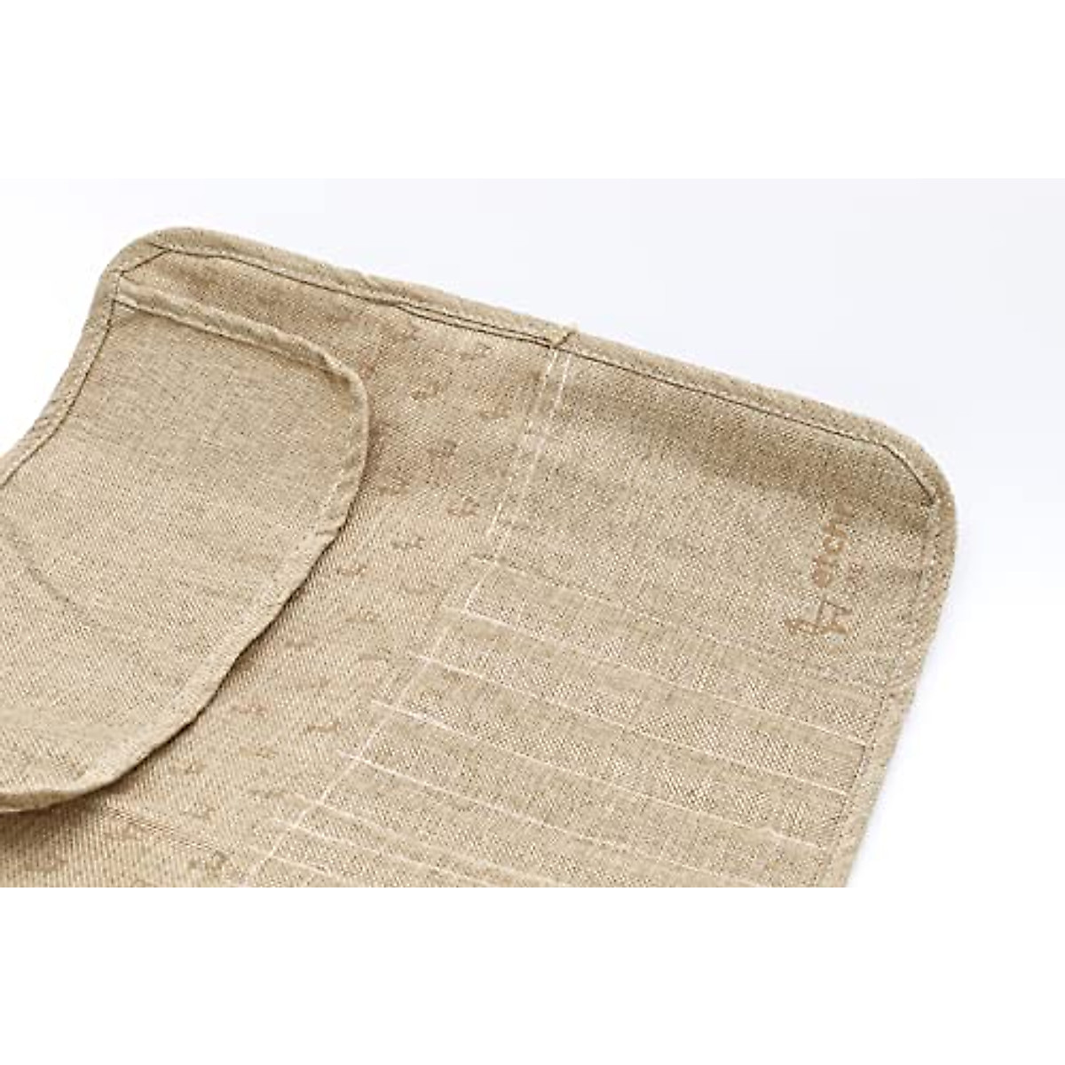 ETCHR Canvas Roll Up Brush Pouch - Brown Paint Brush Holder with Canvas Ties - Paint Tool Roll - Paint Brush Roll Up Case - Art Tool Organizer - Art Brush Roll with Slots and Ties - Paint Brush Case