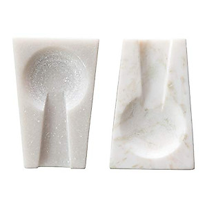 Creative Co-Op White Marble Rest Spoon