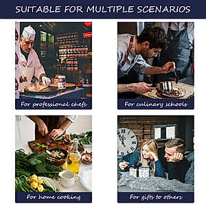 Chef Knife Roll, 16OZ Waxed Canvas Chef Knife Case with Professional Cut-Resistant Fabric & 4 Slots, Durable Knife Case (Black) - 20.5"L x 16.5"W