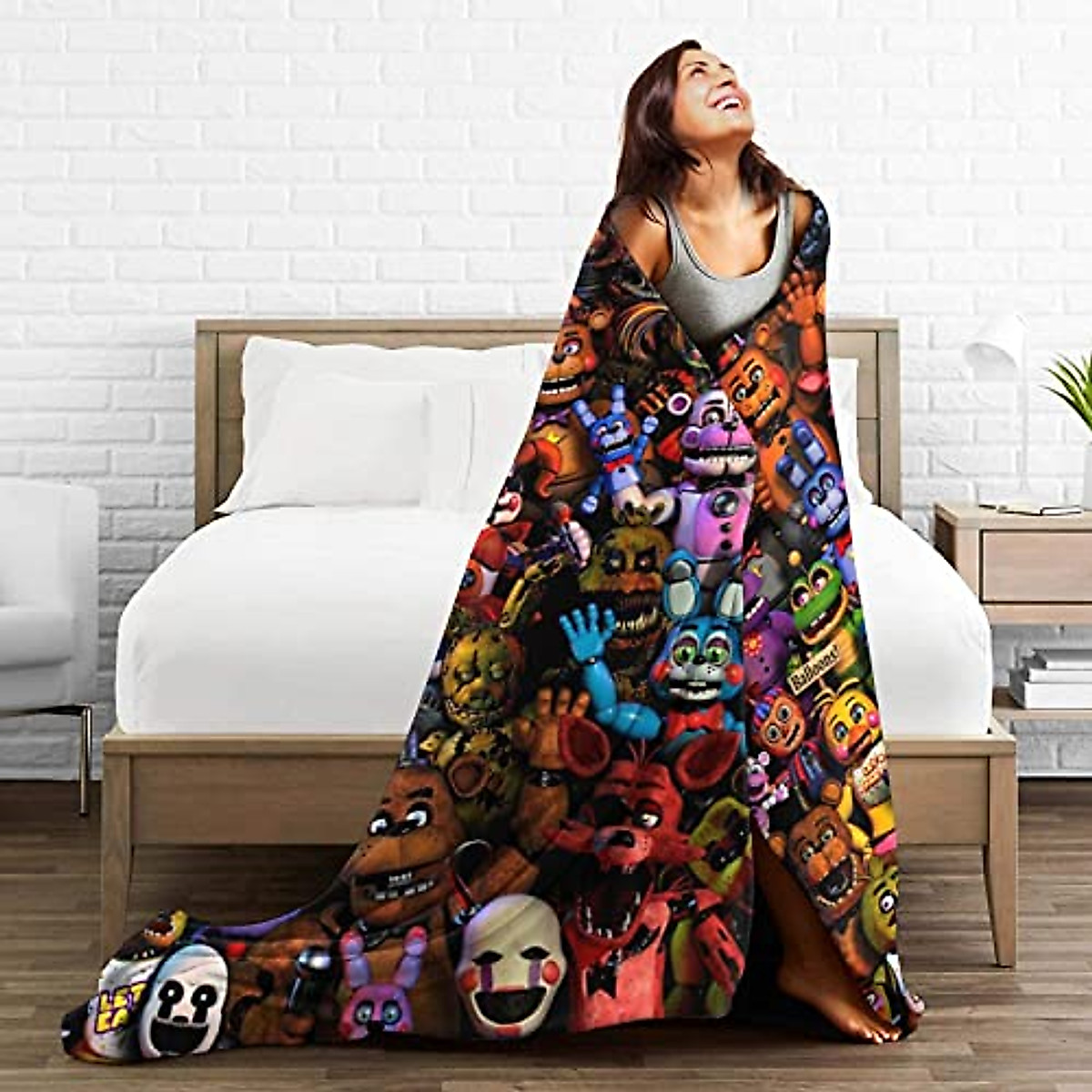 Super Soft Throw Blanket Air Conditioner Blanket Warm Cozy Flannel Blanket for Couch 50"x40"