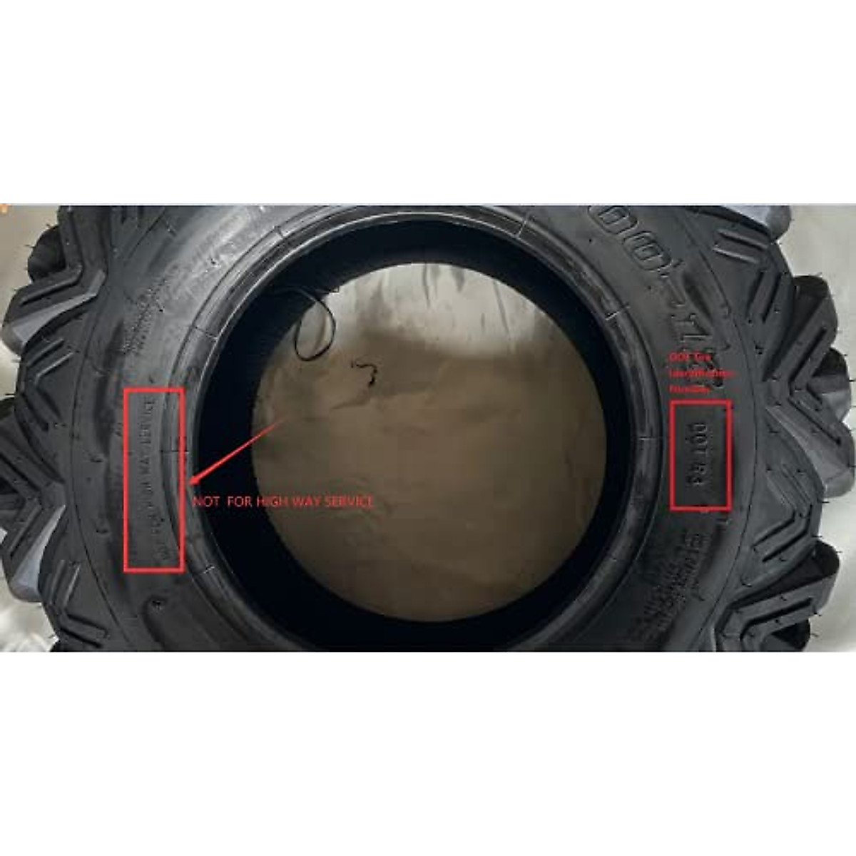 MOTOOS Set of 2 24x12.00-12 Lawn Mower Tractor Turf Tires 24x12x12 6PR for Lawn Garden Mower Tubeless Tires