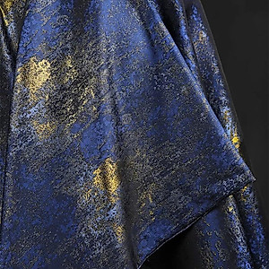 XMTXZYM 2 Meter Double Side Irregular Texture Brocade Jacquard Fabric for Ethnic Handmade DIY Dress Fabric