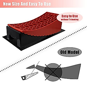 HRIDECYT Camper Levelers for Travel Trailers,No Trimming Required,Faster and Easier Than RV Leveling Blocks,Includes 2 Curved Levelers,2 Wheel Chocks,2 Non-Slip Mats,1 Carry Bag,Up to 35000lbs