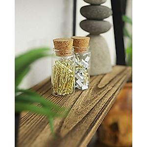 Peter's Goods 2-Tier Modern Rustic Floating Wall Shelves, Rustic Brown - Modern Farmhouse Wall Mounted Decor Book or Knick Knack Shelf for Laundry Room, Bathroom, Kitchen, Bedroom, Office and More