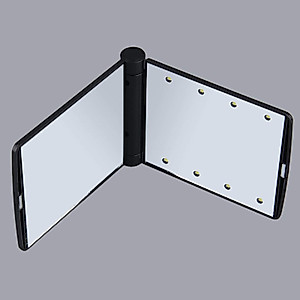 FQYYDD Illuminated Makeup Mirror Portable Makeup Folding Mirror 1Pcs