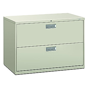 HON Brigade 600 Series Lateral File, 2 Legal/Letter-Size File Drawers, Light Gray, 42" X 18" X 28"
