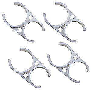 YZM Clip Clamp Bracket Reverse Osmosis RO Housing (4, Double Clip Clamp 2.5"x 2.0")