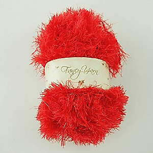 Red - Fuzzy Fancy Yarn Ball, 57-Gram, 64 Yards - Closeout