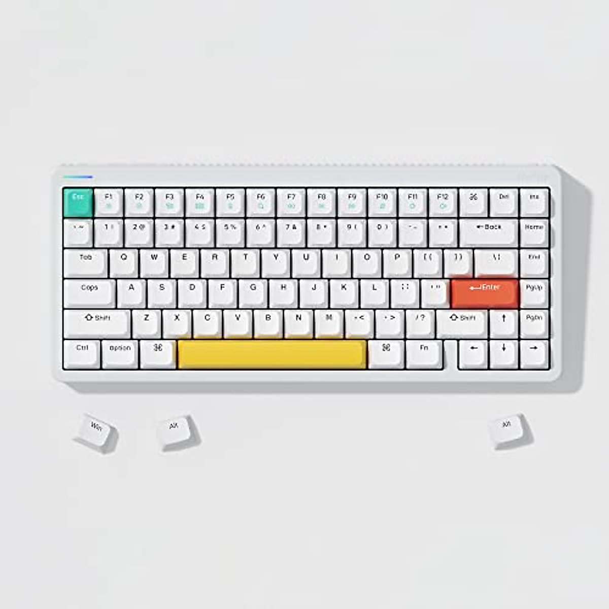 nuphy Halo75 Mechanical Gaming Keyboard, 75% RGB Hot-swap Wireless Keyboard, Supports Bluetooth、2.4G and Wired Connection，Compatible with Mac and Windows-White(Baby Kangaroo)