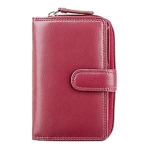 Visconti Heritage-33 Ladies Multi Soft Leather Card Holder Wallet and Purse Red
