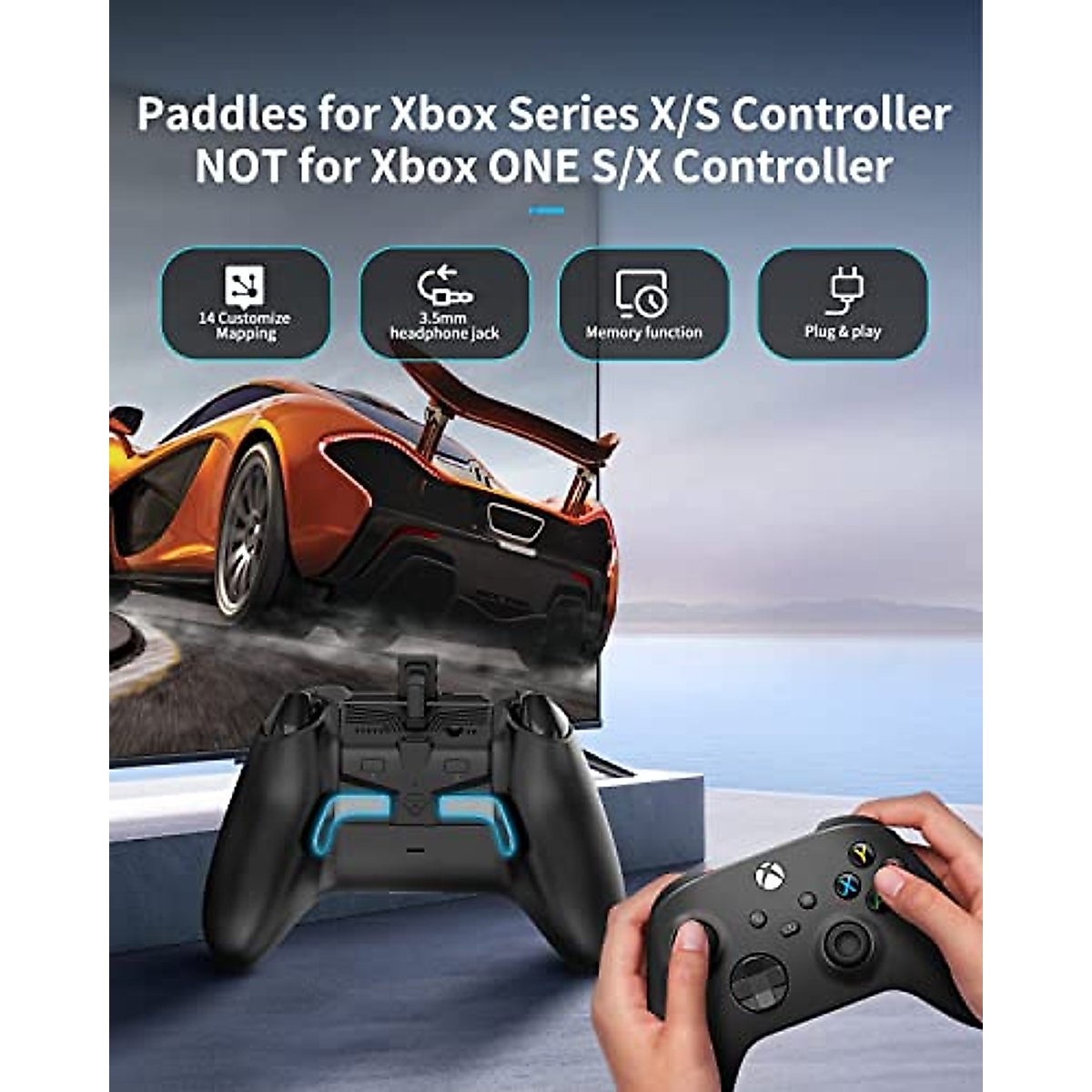 OLCLSS Paddles for Xbox Series X/S Controller (NOT for Xbox ONE S/X Controller), Strike Accessory for Xbox Series S/X Controller