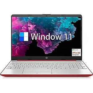 HP Pavillion15.6 inch Laptop for Business, College Students, Intel Pentium Quad-Core N5030, Windows 11, Microsoft Office 365 1-Year, 16GB RAM, 1TB SSD, Light-Weight, HDMI, Fast Charge, Red, PCM