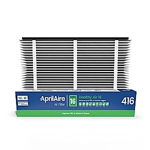 AprilAire 416 Replacement Filter for AprilAire Whole House Air Purifiers - MERV 16, Allergy, Asthma, & Virus, 16x25x4 Air Filter (Pack of 1)