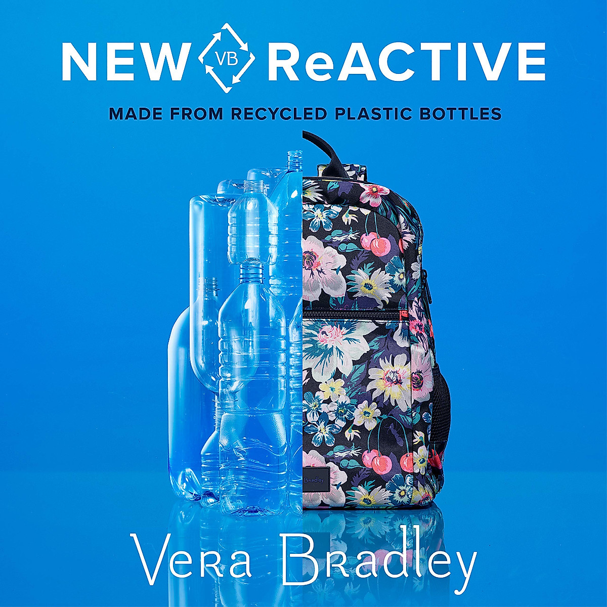 Vera Bradley Recycled Lighten Up Reactive Daytripper Commuter Backpack, Island Floral