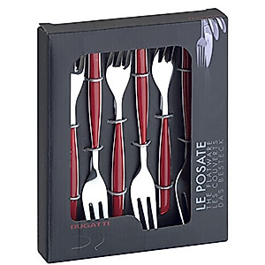 BUGATTI - Flatware set 6 pcs. Dessert fork"Glamour" ORANGE